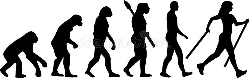 Evolution walking stock vector. Illustration of binary - 98712605
