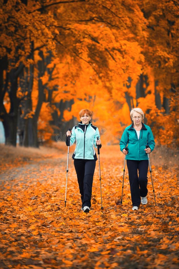 Nordic walking stock photo. Image of scene, nonurban - 26853000