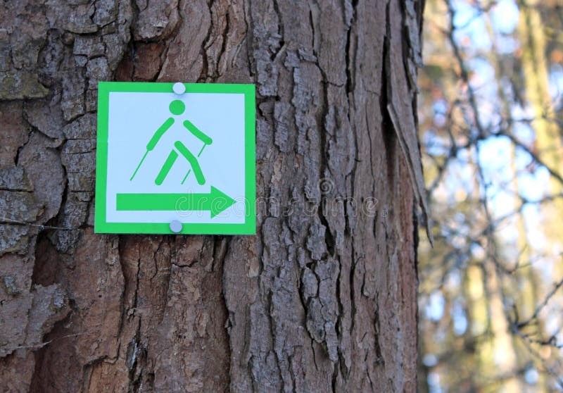 Walking Sign on Madeira Island Stock Photo - Image of walking, tree ...