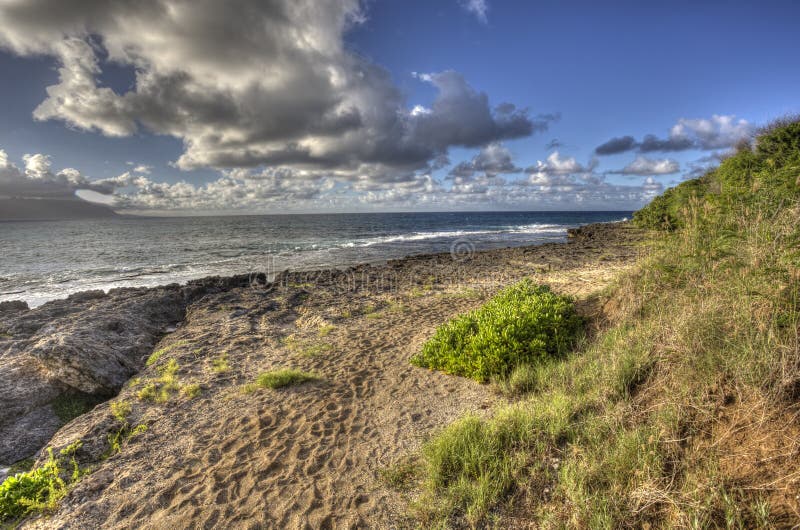 Nordstrand Kaneohe Marine Corps Base Hawaii Stockfoto - Bild von ozean ...