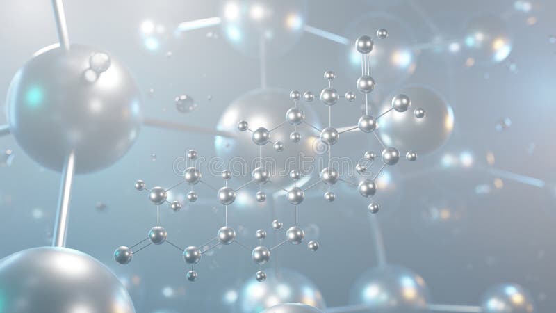 Norethisterone Molecular Structure, 3d Model Molecule, Hormonal ...