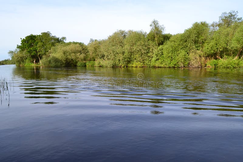 Norfolk Broads, Barton Broad, Tranquil River Stock Photo - Image of ...