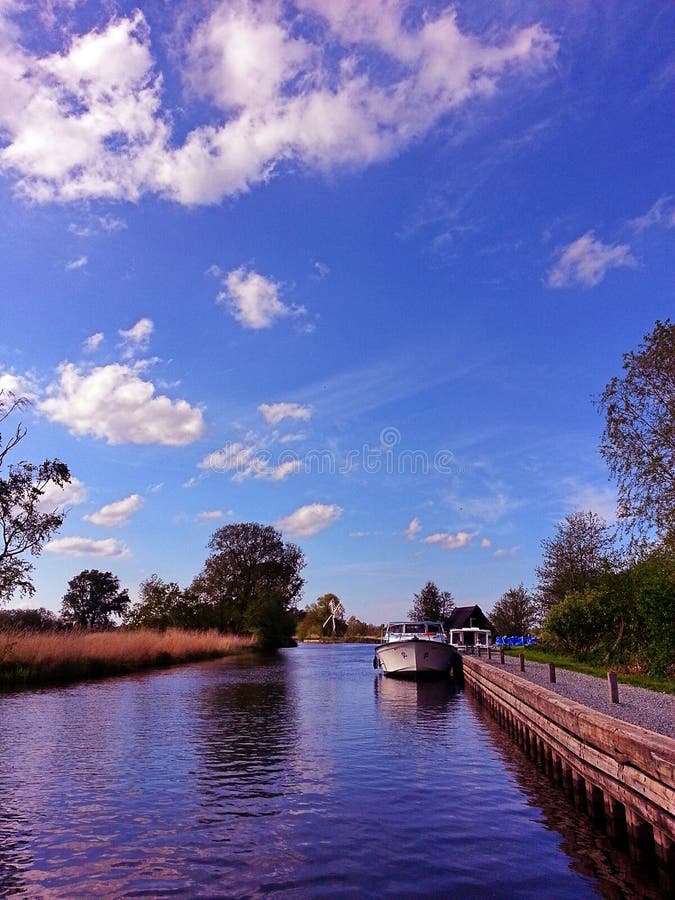 Norfolk broads stock photo. Image of recreation, boat - 54065056
