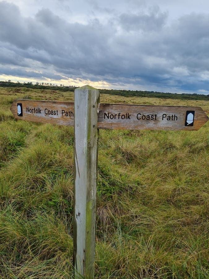 Wooden Coastal Path Sign Norfolk Stock Photos - Free & Royalty-Free ...