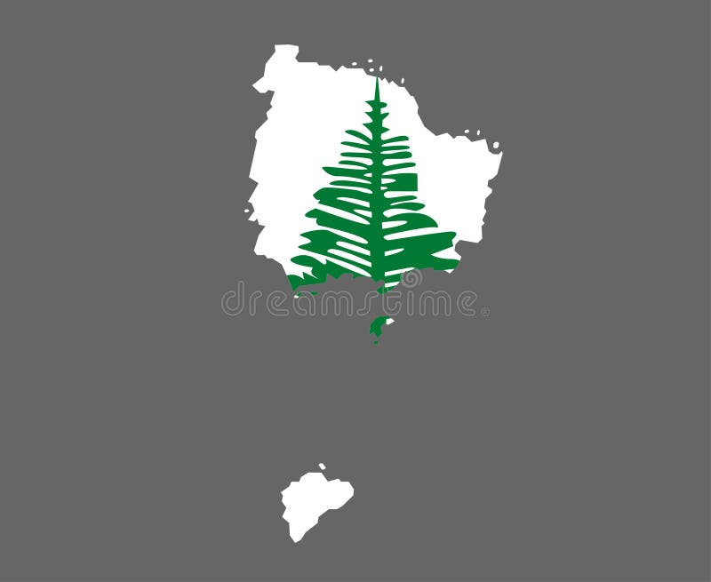 Norfolk Island Flag National Oceania Emblem Map Icon Vector Stock ...