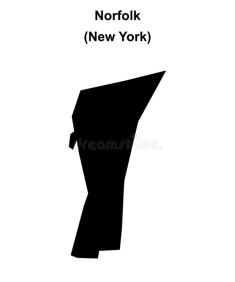 Norfolk outline map stock illustration. Illustration of territory ...