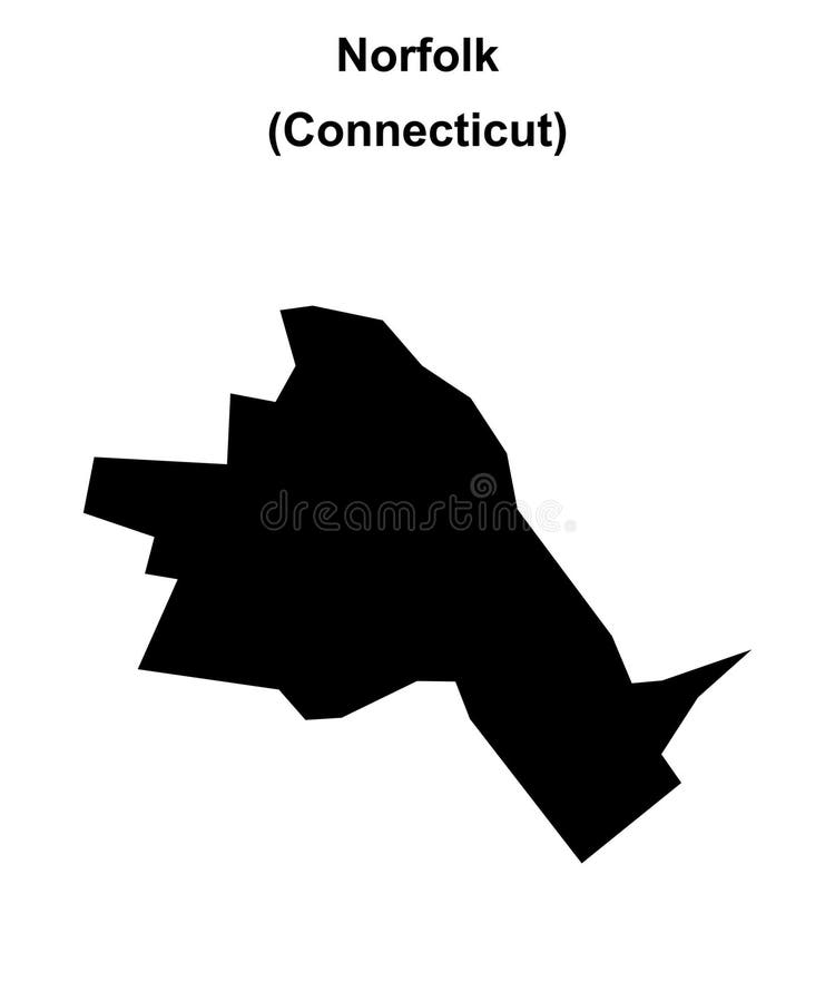 Norfolk outline map stock illustration. Illustration of outline - 387018331