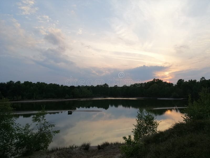 Norfolk sundown stock image. Image of reflection, sundown - 147053961