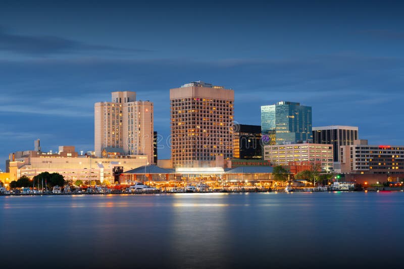 Norfolk, Virginia, USA on the Chesapeake Bay Stock Photo - Image of ...