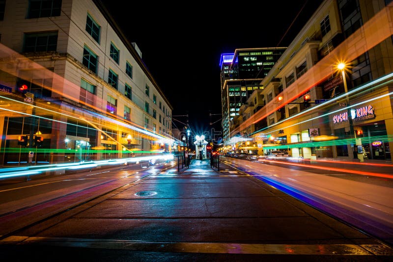 Norfolk, Virginia during a Warm Fall Night Editorial Stock Image ...