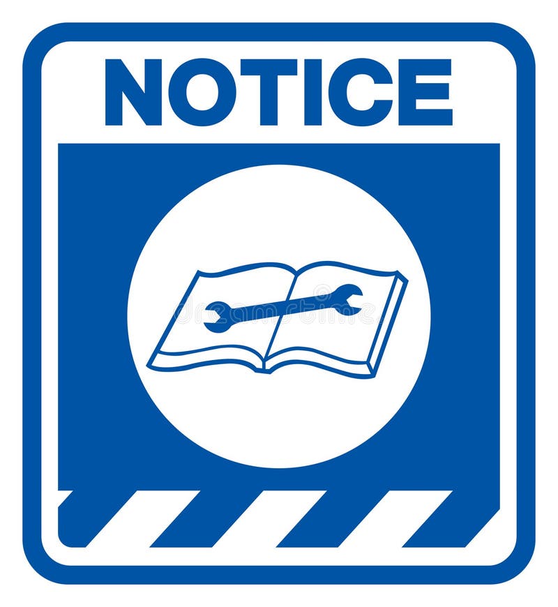 Norice Read Technical Manual Symbol Sign,Vector Illustration, Isolated on White Background Label ...