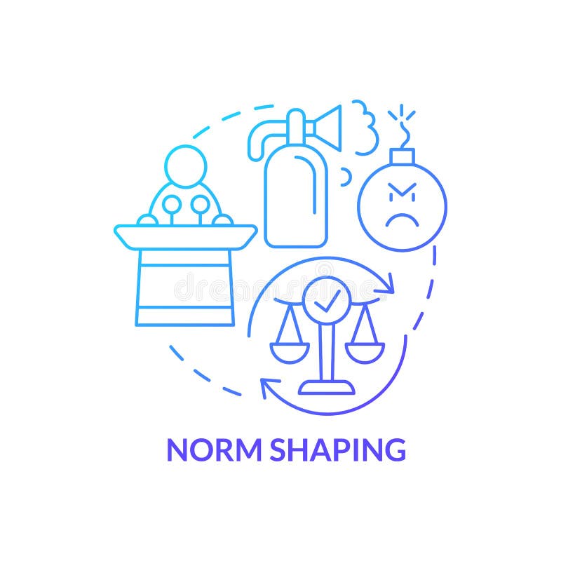 Norm Shaping Blue Gradient Concept Icon Stock Vector - Illustration of ...