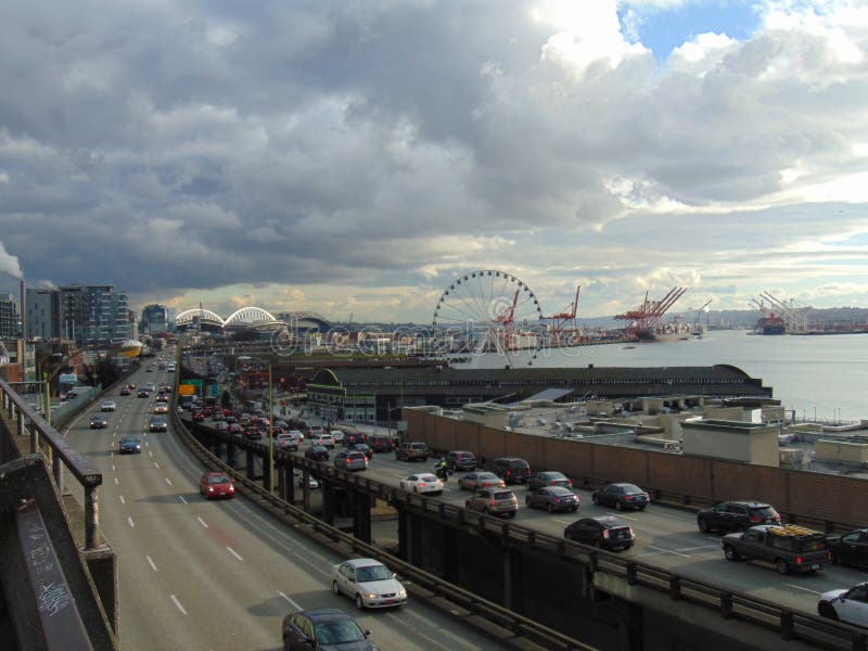 A normal day in Seattle stock photo. Image of cascadia - 136787286