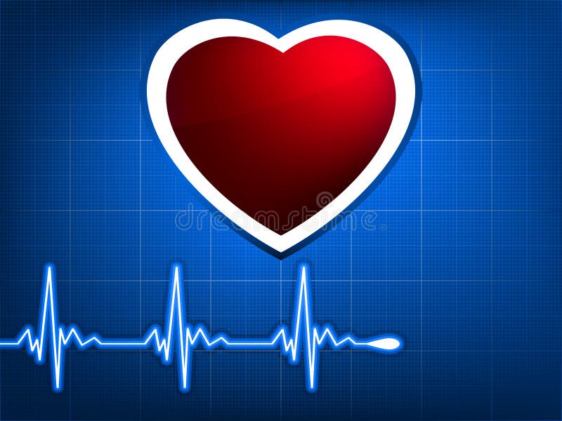 Normal Ecg Blue Background. EPS 8 Stock Vector - Illustration of blue ...