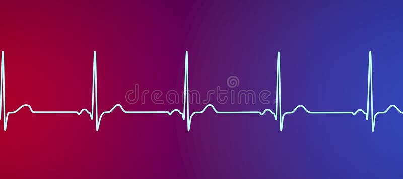 A Normal Electrocardiogram, 3D Illustration Displaying the Electrical ...