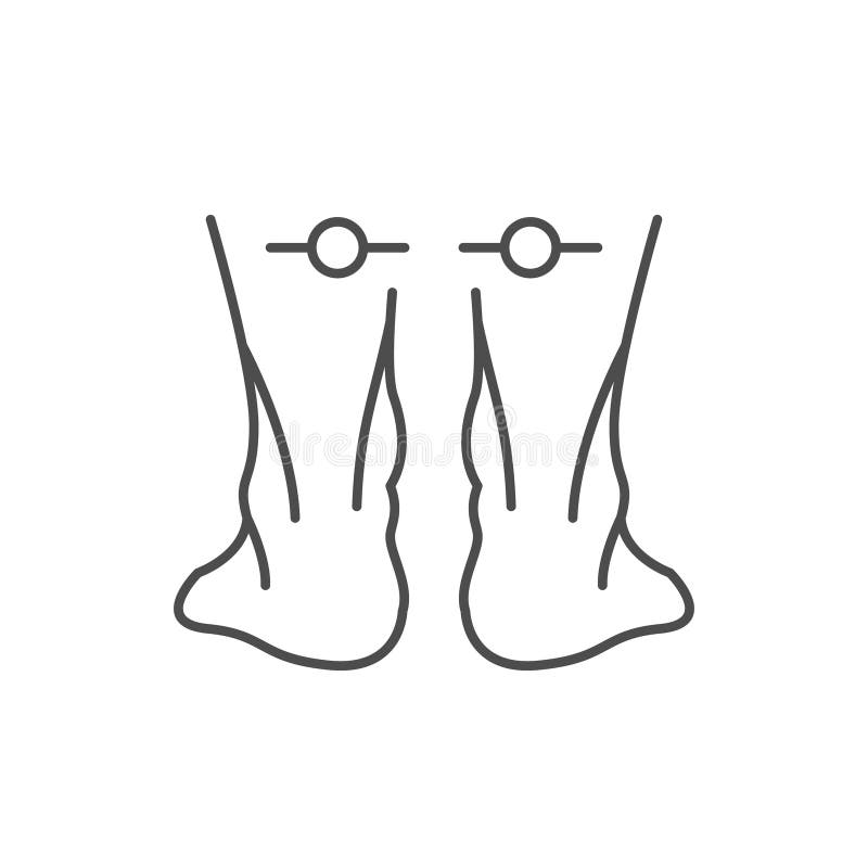 Normal Foot Position Line Icon Stock Vector - Illustration of anatomy ...