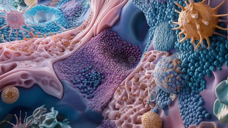 Normal Human Skin Cell, Displaying Its Various Layers Stock Image ...