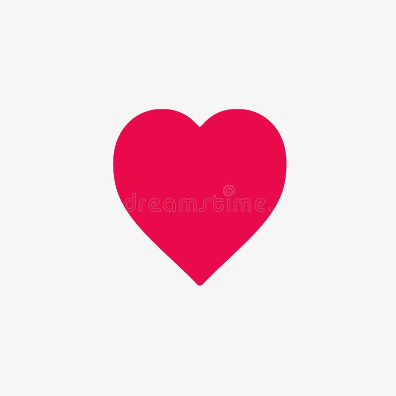 Normal Image of the Heart Red with White Background Stock Illustration ...