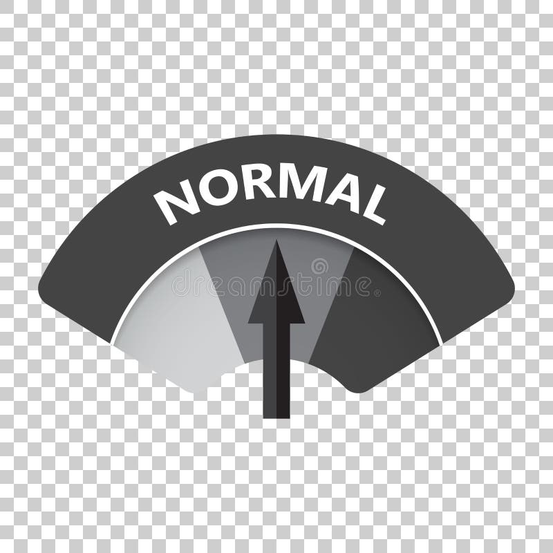 Normal Level Risk Gauge Vector Icon. Normal Fuel Illustration on Stock ...