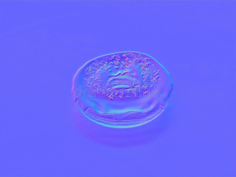 Normal Map of Donut with Glaze Stock Illustration - Illustration of ...