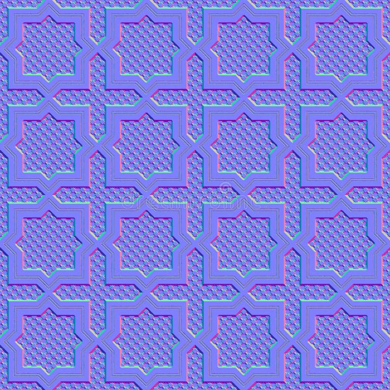 Normal Map Grid Texture, Normal Mapping Stock Illustration ...