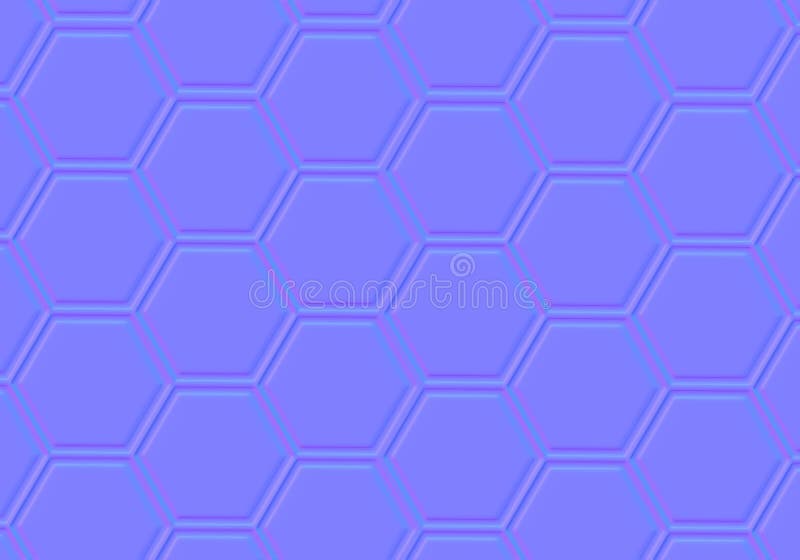 Normal Map of Hexagon Honeycombs Stock Illustration - Illustration of ...