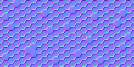 Normal Map of Honeycomb with Hollows Simple Seamless Pattern Stock ...