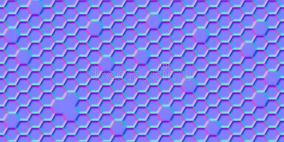 Normal Map of Honeycomb with Hollows Simple Seamless Pattern Stock ...