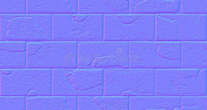 Normal Map of Pavement with Interlocking Textured Cracked Old Bricks ...