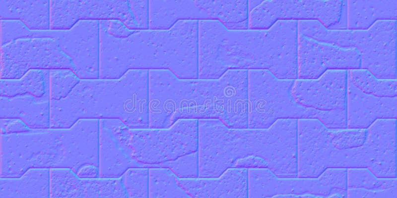 Cracked Concrete Floor Normal Map