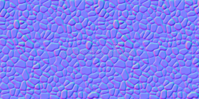 Normal Map Of Seamless Pebble Mosaic Organic Pattern 3d Rendering Stock Illustration