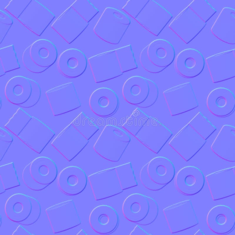 Normal Map of Seamless Toilet Paper Pattern Stock Illustration ...