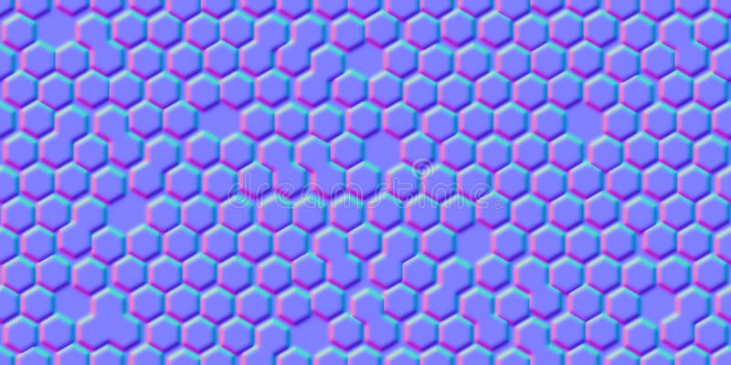 Normal Map Of Honeycomb Simple Seamless Pattern Stock Illustration Illustration Of Metal