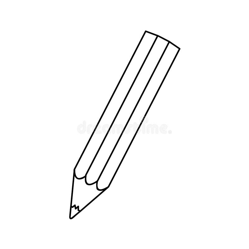 Normal pencil icon image stock vector. Illustration of draw - 80322184