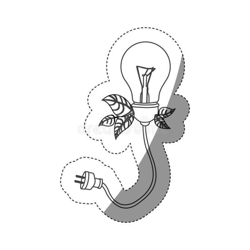 Normal Save Bulbs with Power Cable Icon Stock Illustration ...