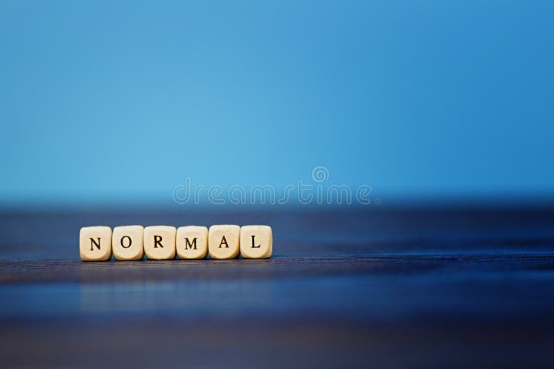 Normal Sign with Copy Space Stock Image - Image of conceptual, cubes ...