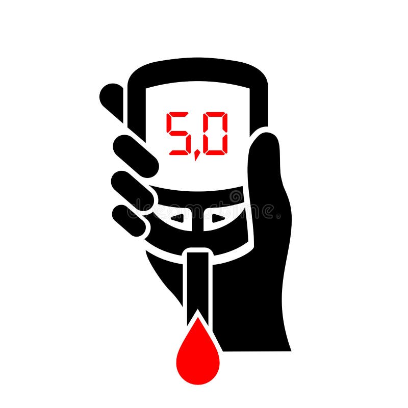 Normal Sugar Level in Blood Icon Stock Vector - Illustration of disease ...