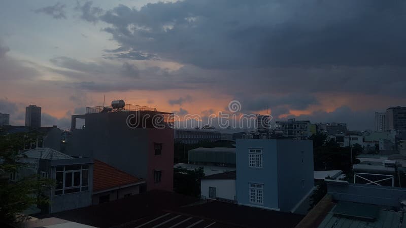 Normal Sunset during Pandemic Stock Image - Image of sunset, skyline ...