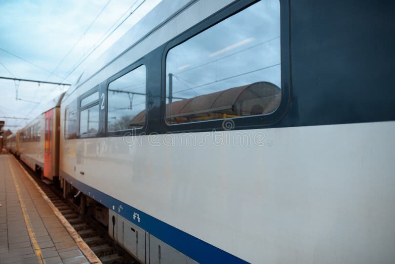 Train Station Informational Empty Billboard with Mockup, Near People ...