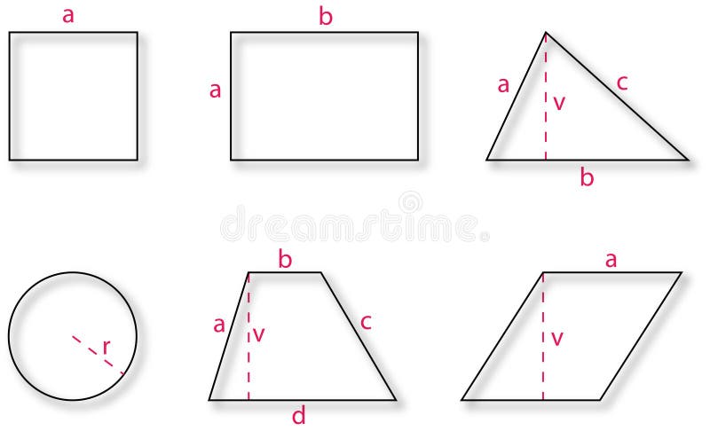 Diagram Av Geometriska Former Med Numeriska Exempel För Unga Barn ...