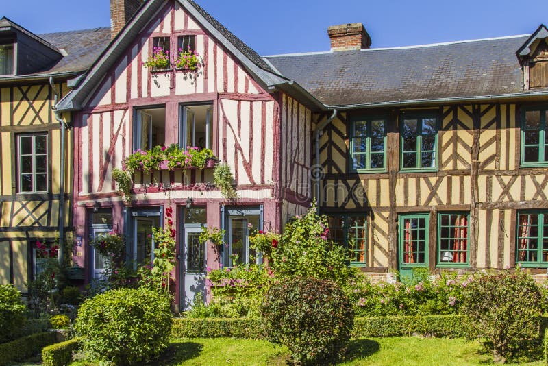 Norman houses stock photo. Image of woodwind, normandiy - 42532234