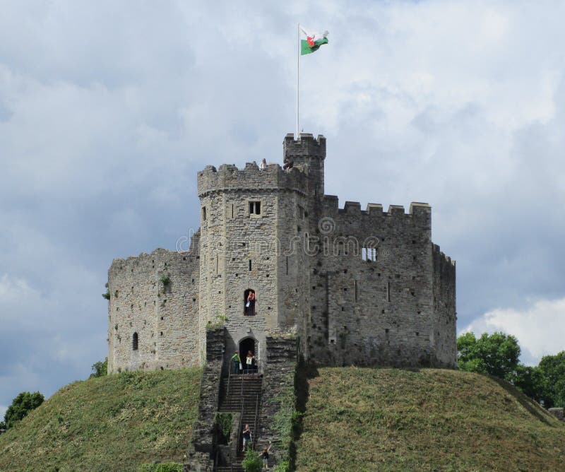 The Norman Keep, Cardiff Castle. Wales. Stock Photo - Image of medieval ...