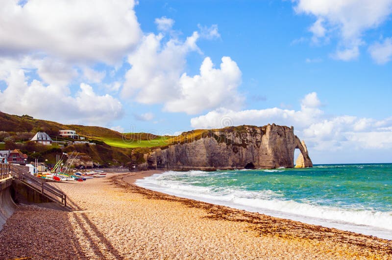 Normandie-Strand stockfoto. Bild von wolke, blau, frankreich - 36168430