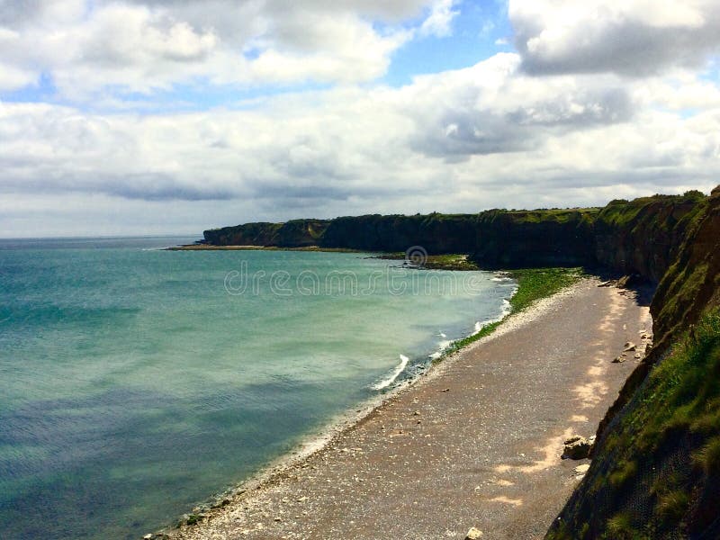 Normandy Beach, France stock photo. Image of cliff, view - 66321442