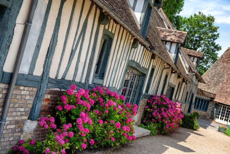 Normandy French House. View of a Typical French Normand House Stock ...