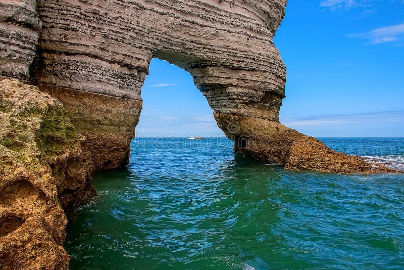 Normandy limestone cliffs stock image. Image of france - 93549329