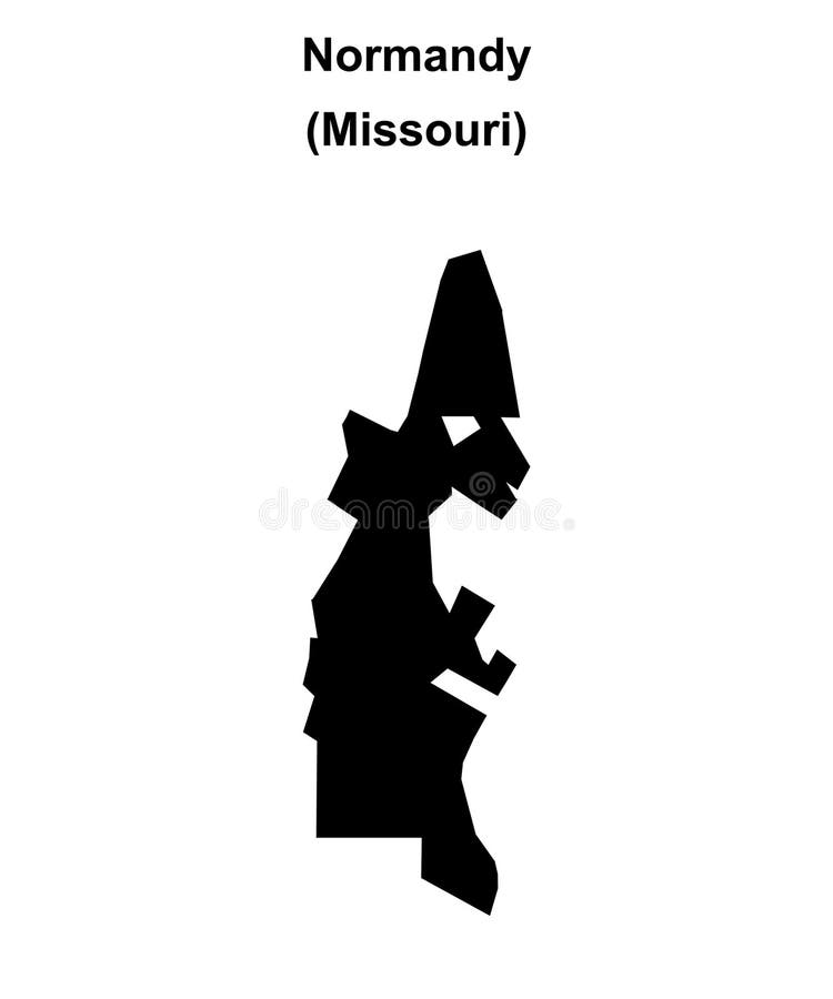 Normandy outline map stock vector. Illustration of england - 387458395