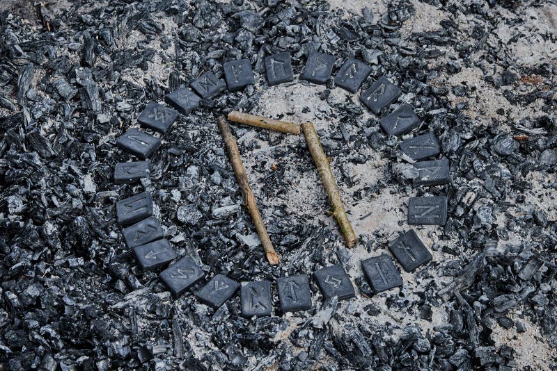 Ur Uruz Rune, Prediction of the Day Stock Image - Image of handmade ...