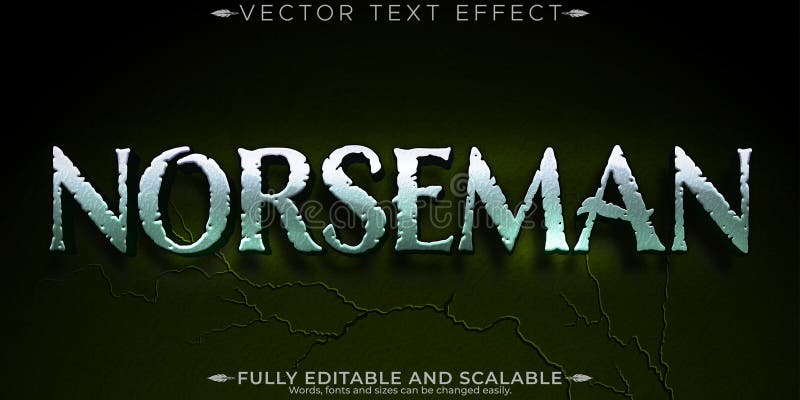Norseman Text Effect, Editable Vikings and Nordic Text Style Stock ...
