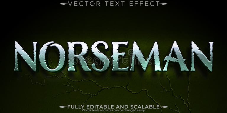 Norseman Text Effect, Editable Vikings and Nordic Text Style Stock ...